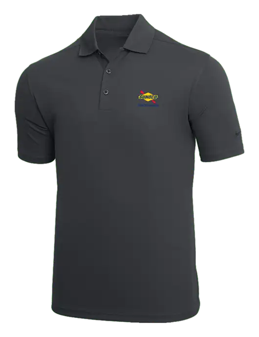 NIKE Dark Grey Dri-Fit Micro Pique Polo w/Sunoco Race Fuels Logo